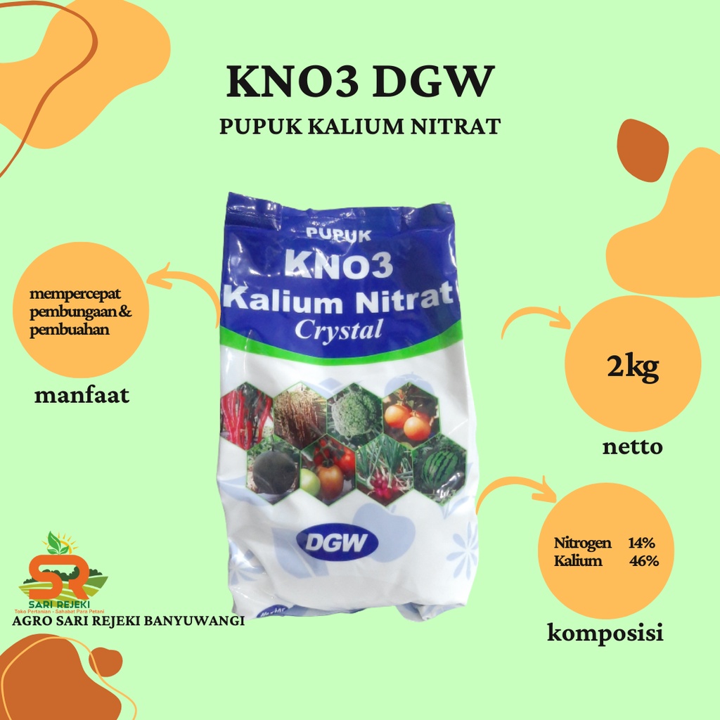 Jual PUPUK KNO3 DGW 2KG KALIUM NITRAT CRYSTAL | Shopee Indonesia