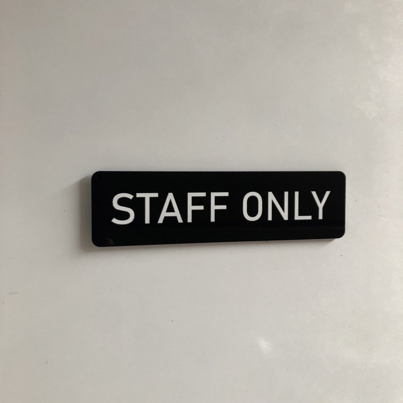 Jual Sign Aklirik Tulisan Staff Only / Sign Staff Only Acrylic | Shopee ...