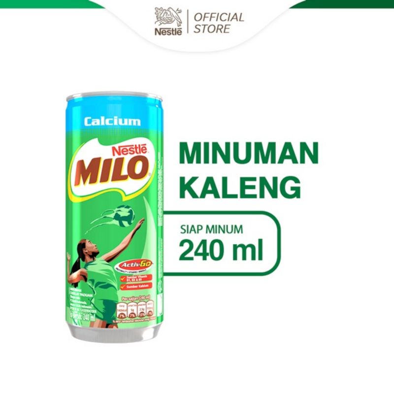 Jual Milo Active-Go High Calcium Can 240ml minuman kaleng | Shopee ...