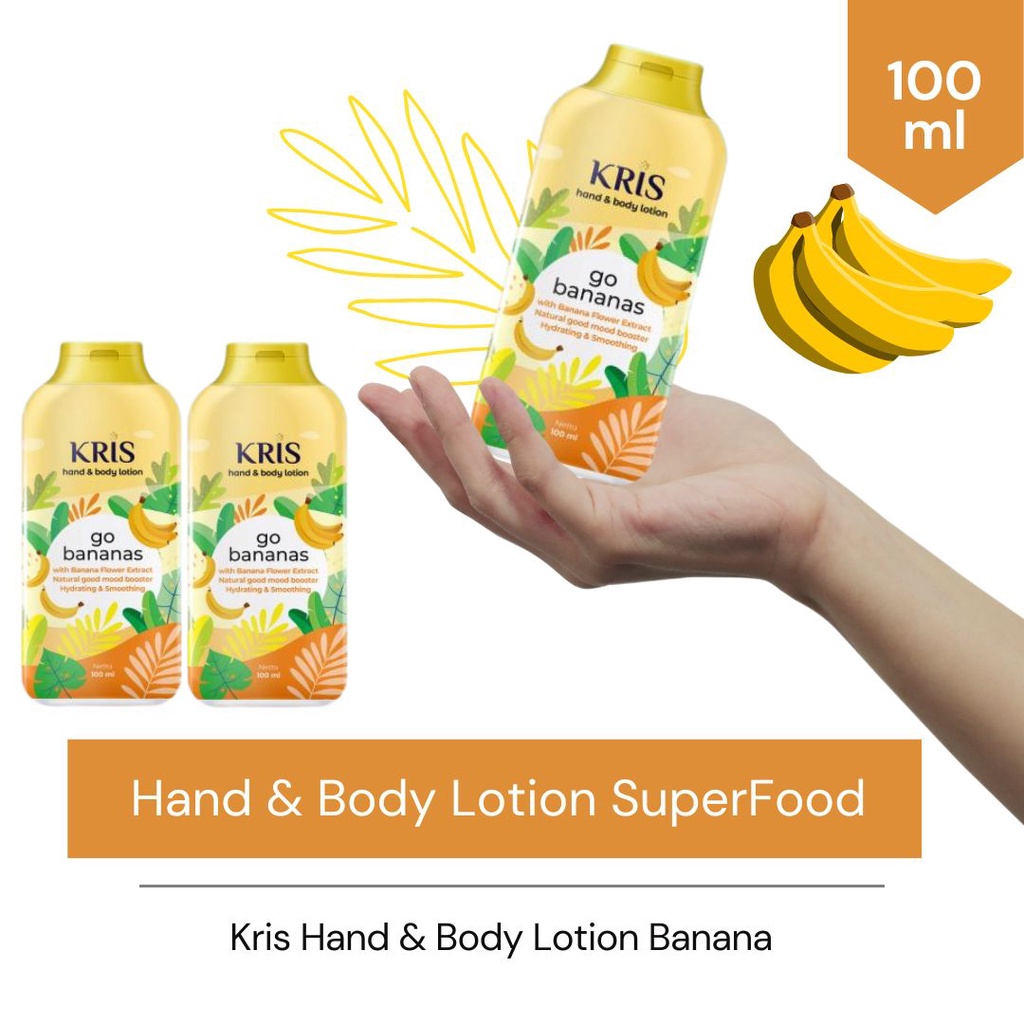 Jual Kris Hand Body Lotion Superfood Go Bananas 100ml Kuning x 3 pcs ...