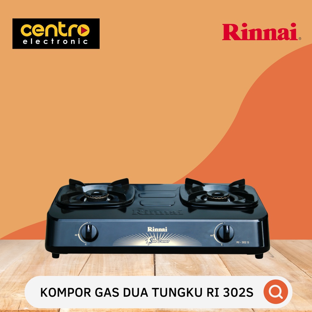 Jual RINNAI KOMPOR GAS DUA TUNGKU RI 302S | Shopee Indonesia
