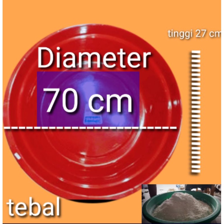 Jual EMBER BESAR LEBAR JUMBO, DIAMETER 70CM, TINGGI 27CM , TEBAL ...