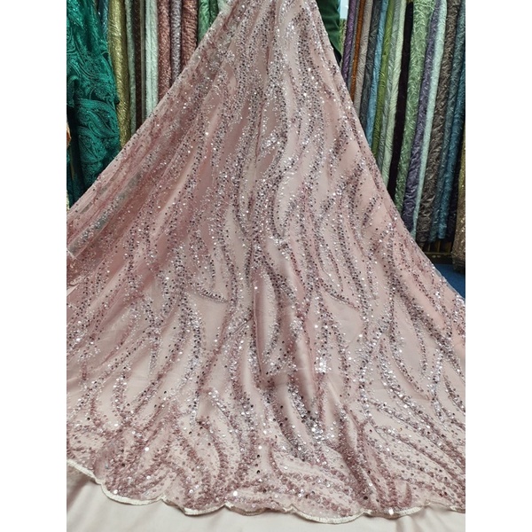 Jual Kain/Bahan Tulle Payet Sequin Grad A | Shopee Indonesia