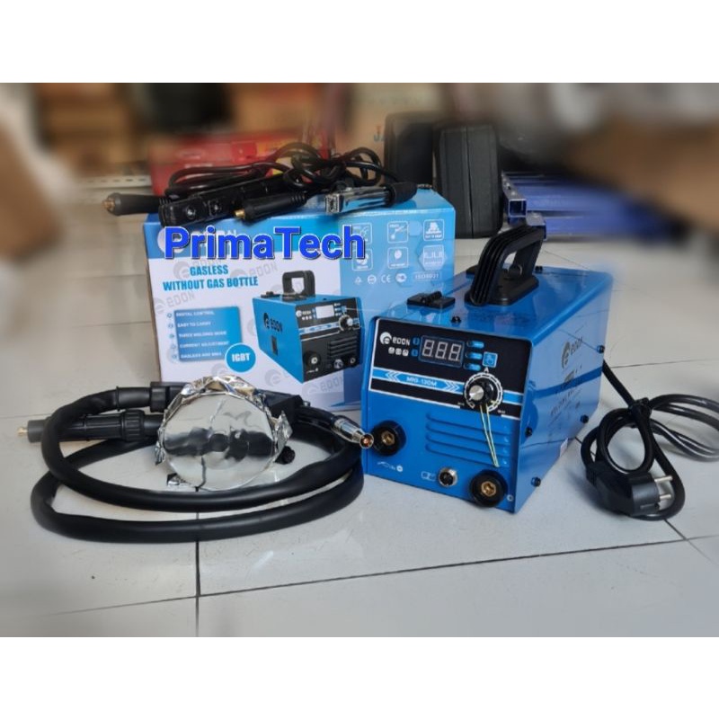 Jual Mesin trafo las mig mma 130 gasless kawat las tanpa gas Co2 welding machine digital ...