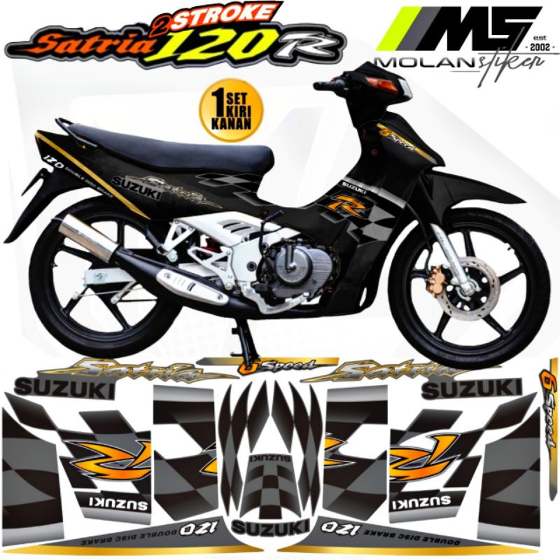 Jual Decal Sticker Striping Variasi Motif Ori Satria R 120 SE KENNY ...