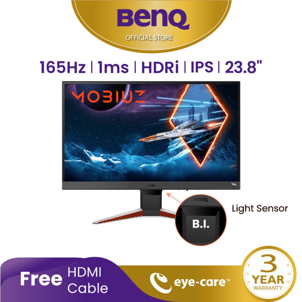 Jual BenQ MOBIUZ EX240 24” 165Hz FHD HDRi IPS Monitor Gaming | Shopee ...