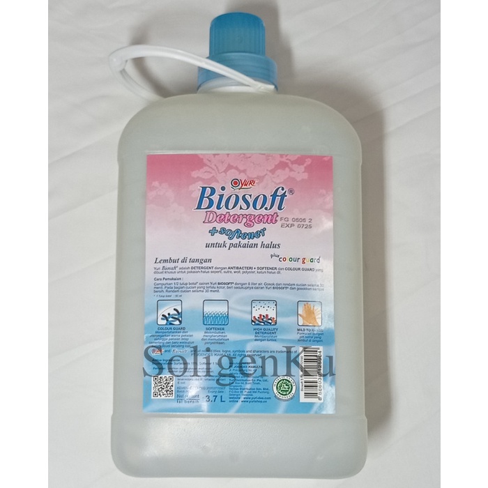 Jual Yuri Biosoft Detergent + Softener Jerigen 3,7 Liter Deterjen Pelembut | Shopee Indonesia