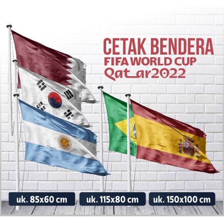 Jual BENDERA PIALA DUNIA LENGKAP 2022 QATAR - PROMO TERMURAH | Shopee ...