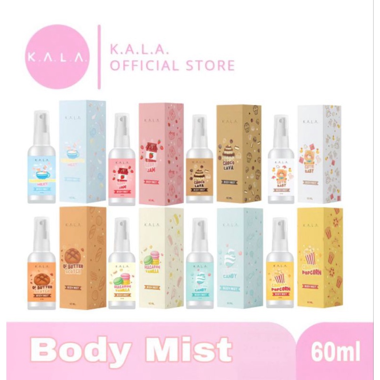 Jual KALA BODY MIST 60ML WITH BOX BPOM ORIGINAL KALA BODYMIST PEWANGI ...