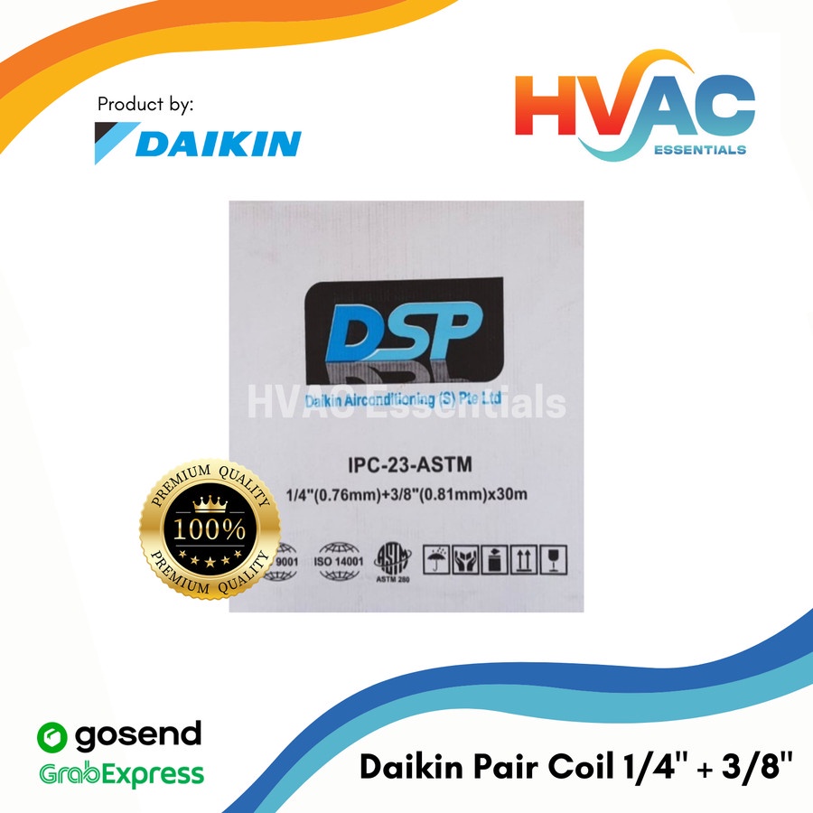 Jual PIPA AC Daikin DSP 1/4 - 3/8 (AC 0,5 - 1 PK) Per Meter | Shopee ...