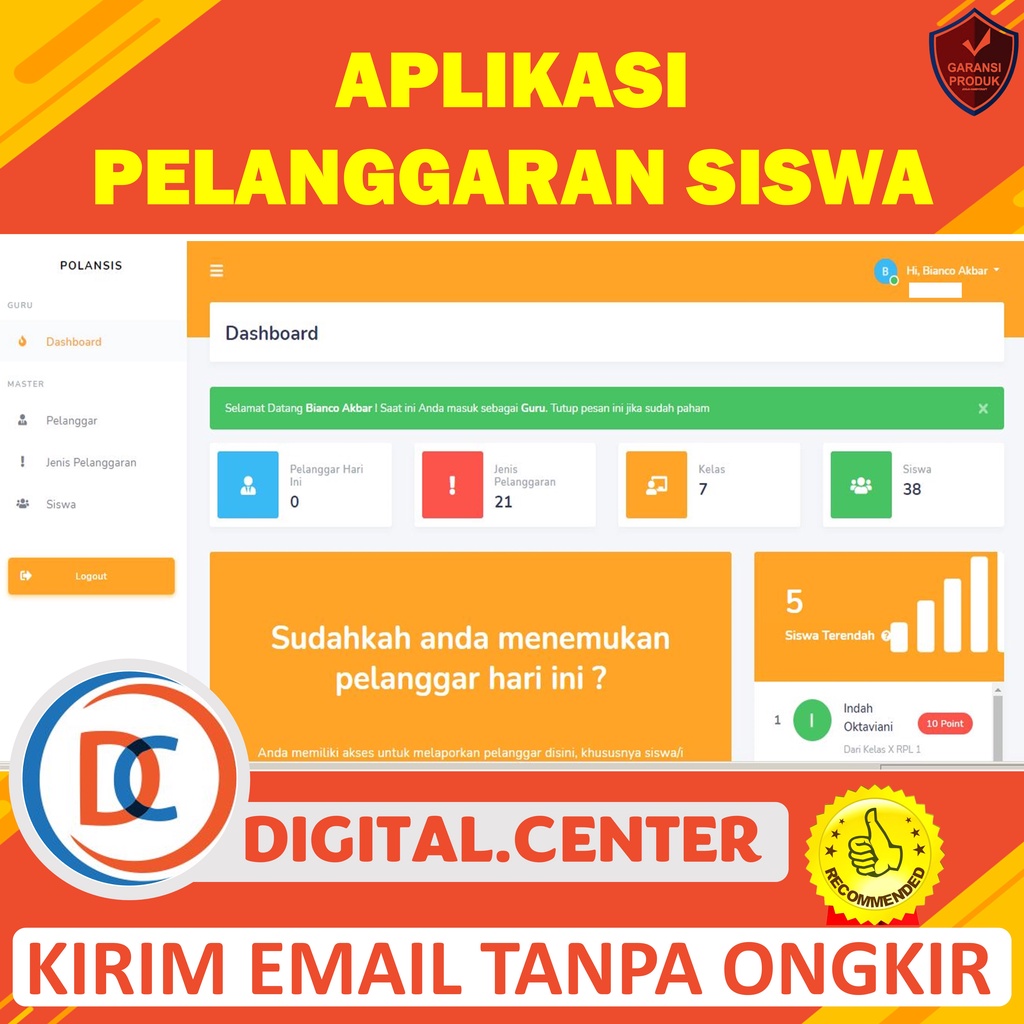 Jual Source Code Aplikasi Pelanggaran Siswa (SD,SMP,SMA DAN SMK) | Shopee Indonesia