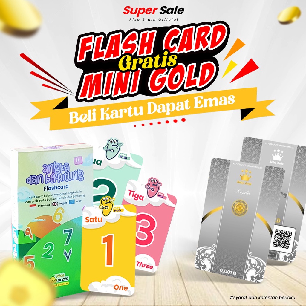 Jual FLASH CARD ANGKA DAN BERHTUNG RISE BRAIN MAINAN EDUKATIF UNTUK ...