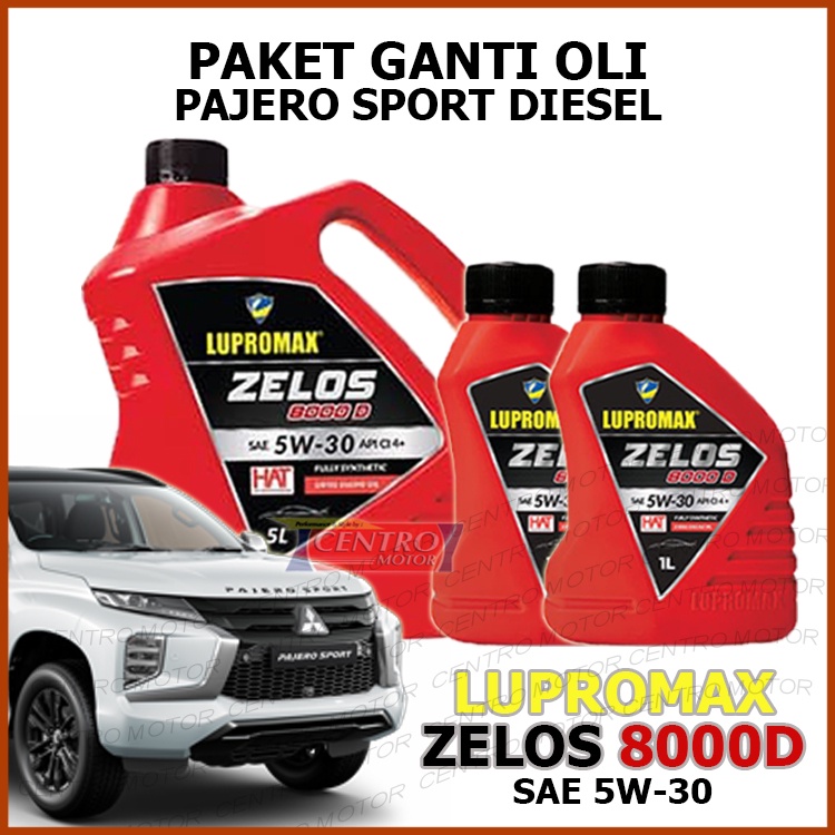 Jual PAKET GANTI OLI PAJERO SPORT DIESEL. LUPROMAX ZELOS 8000D. | Shopee Indonesia
