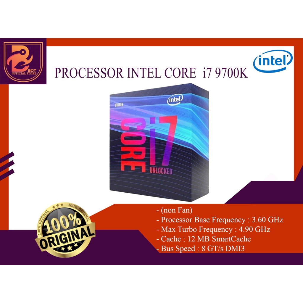 Jual Processor INTEL CORE I7 9700K 3.60 GHz BOX socket 1151 Original | Shopee Indonesia