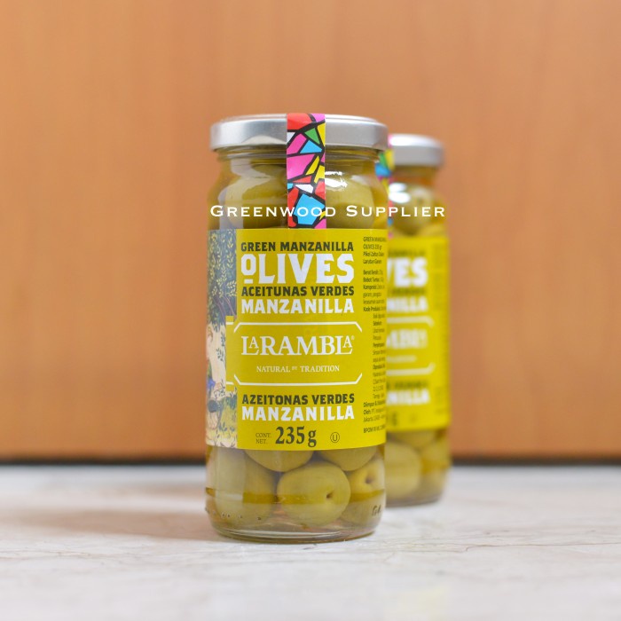 Jual La Rambla Whole Green Manzanilla Olives - 235G | Shopee Indonesia