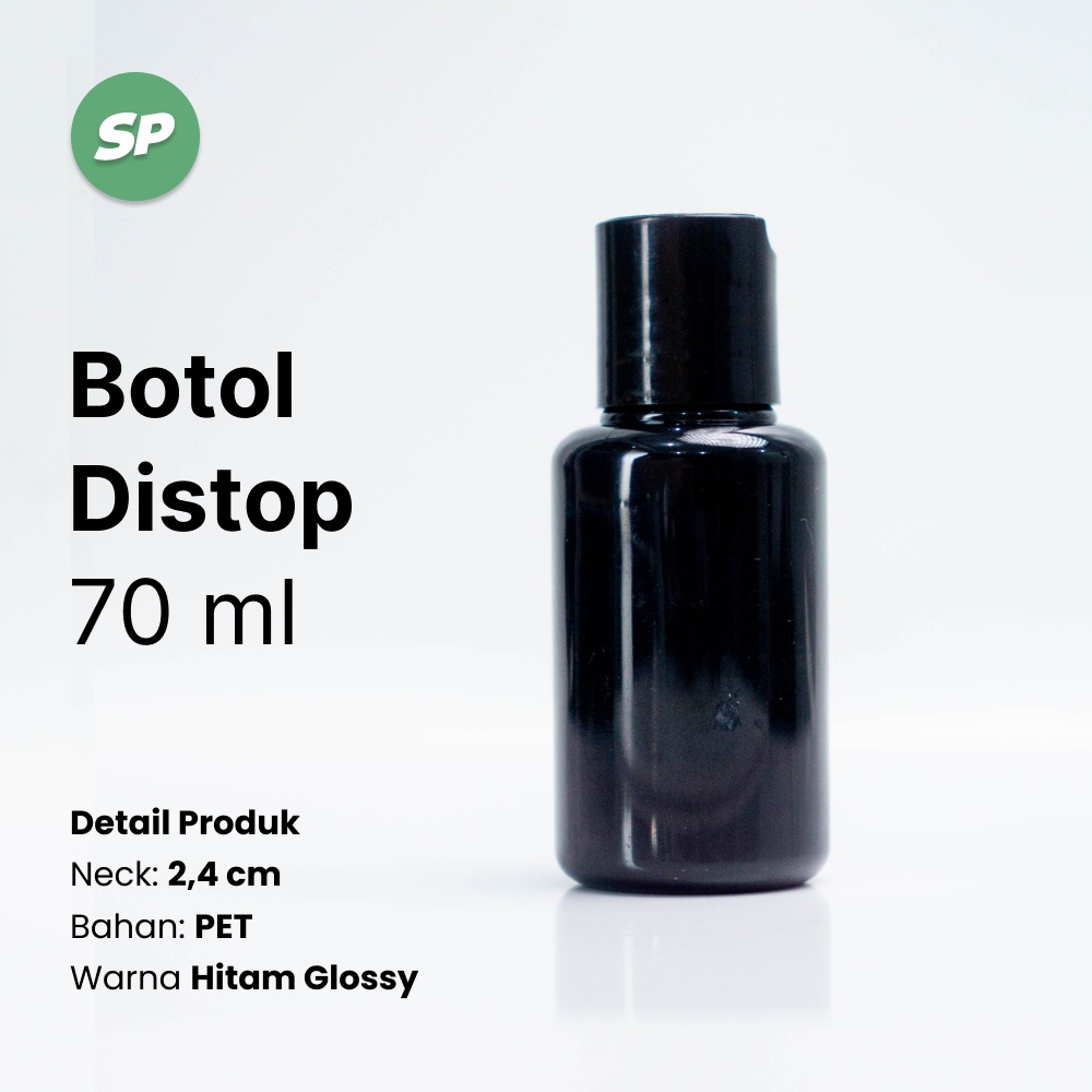 Jual Botol Distop 70ml | Sarjana Packaging - Botol Presstop 70 ml, Botol HItam PET, Botol ...