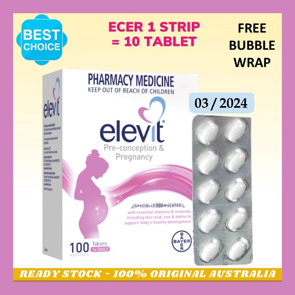 Jual ELEVIT ECER PER STRIP - ELEVIT PREGNANCY AUSTRALIA ECER 10 TABLET ...