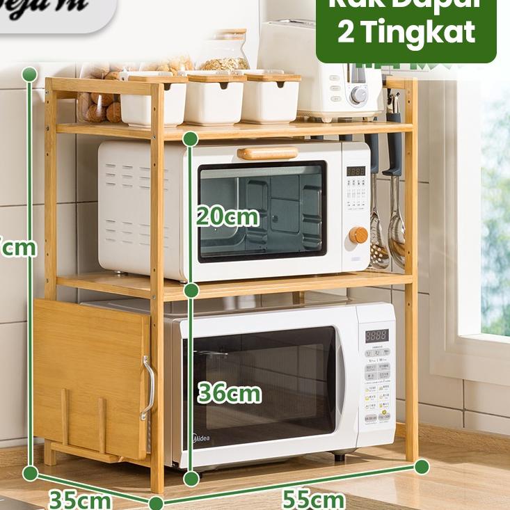 Jual Rekomendasi Dejavu Rak Oven Kayu Oven Rack Rak Microwave Rak Dapur ...