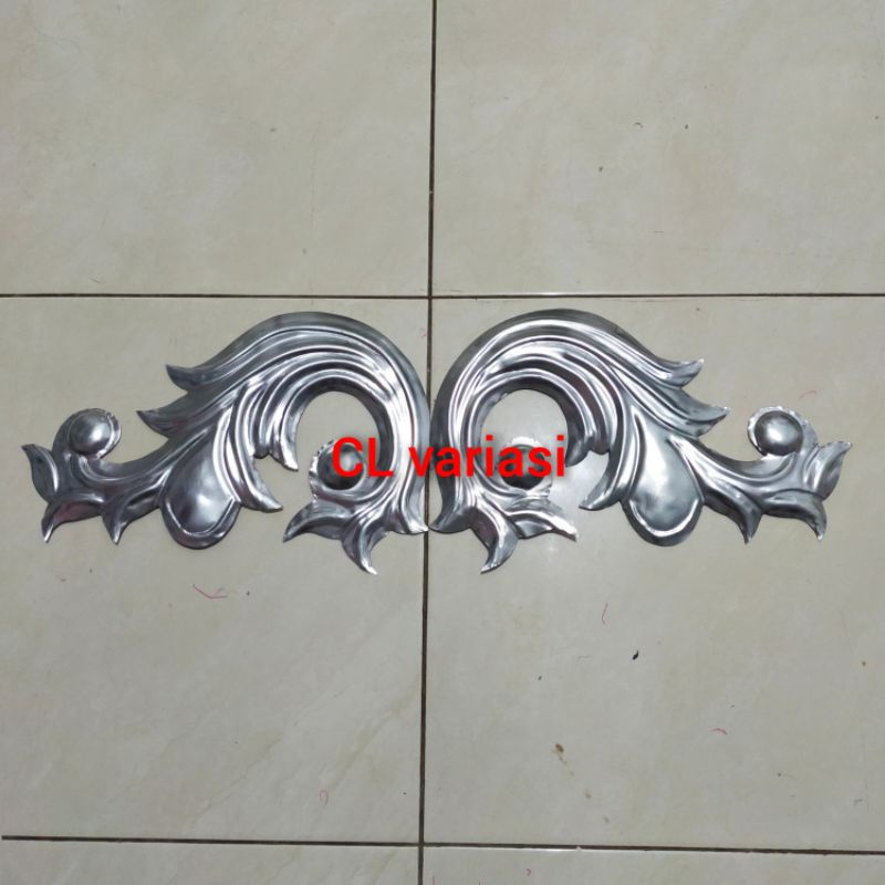 Jual daun centol lengkung plat besi 2muka 32x20cm 0rnamen pagar besi ...