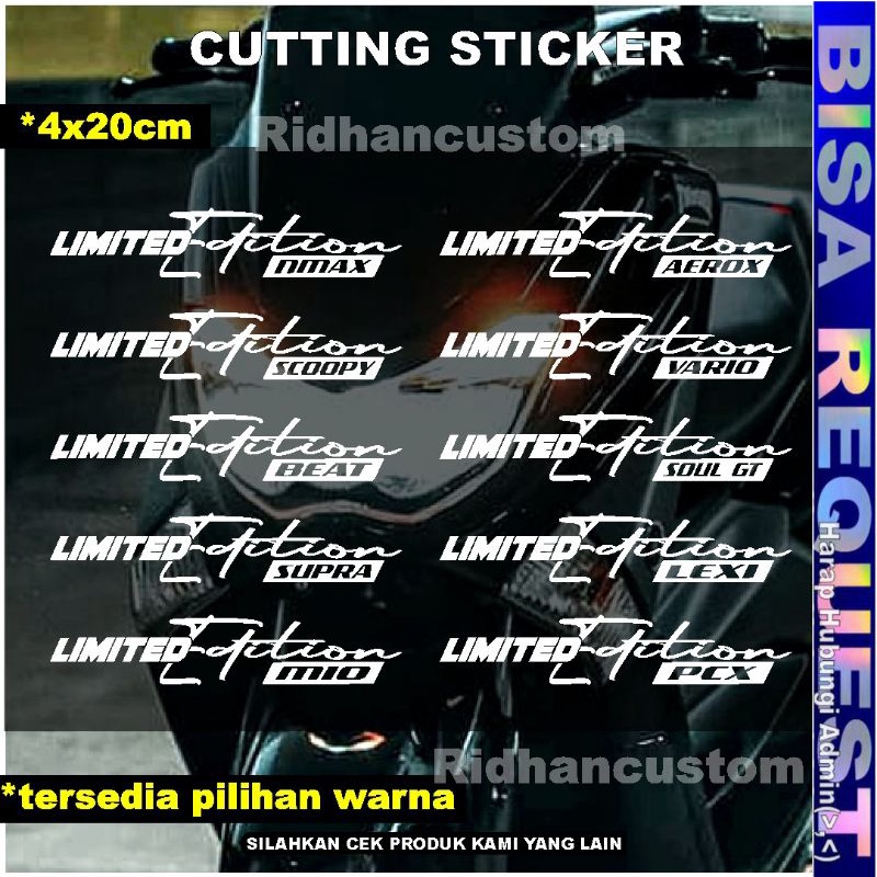 Jual CUTTING STICKER MOTOR | LIMITED EDITION VERSI All motor KEREN ...