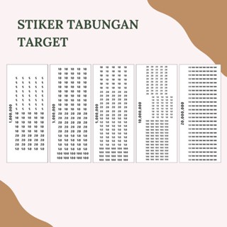 Jual Stiker Tabungan Target | Shopee Indonesia