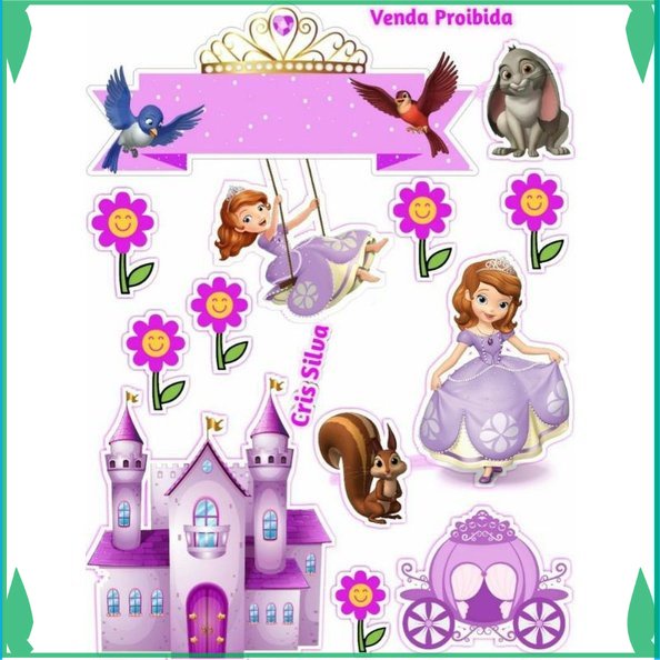 Jual TOPER CETAK TOPPER SOFIA/ PRINCESS SOFIA / TOPPER SHOFIA Toko ...