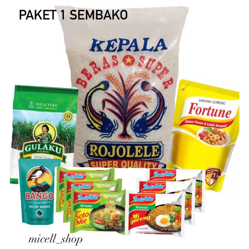 Jual paket 1 sembako super murah | Shopee Indonesia