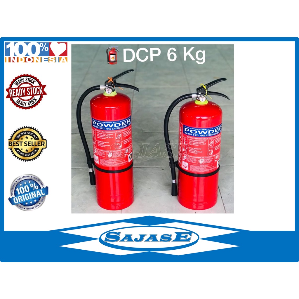 Jual Harga 1 Set Tabung apar 6kg Powder Alat Pemadam kebakaran 6Kg Apar ...