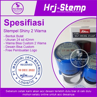 Jual Cetak Stempel Tanggal Custom | Cetak Stempel Tanggal Shiny 2 Warna ...