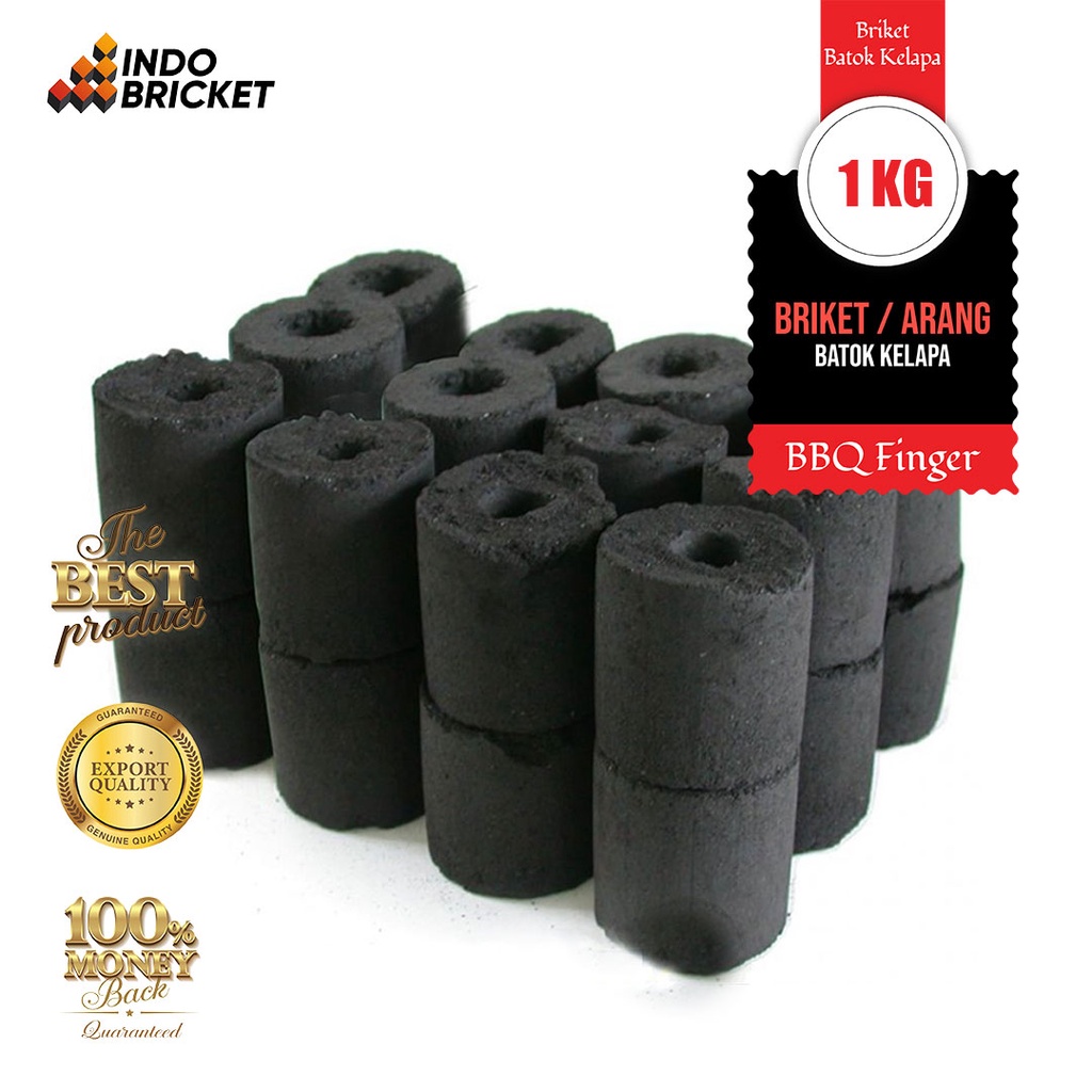 Jual Arang / Briket / Charcoal Batok Kelapa BBQ Finger Export Quality 1KG | Shopee Indonesia