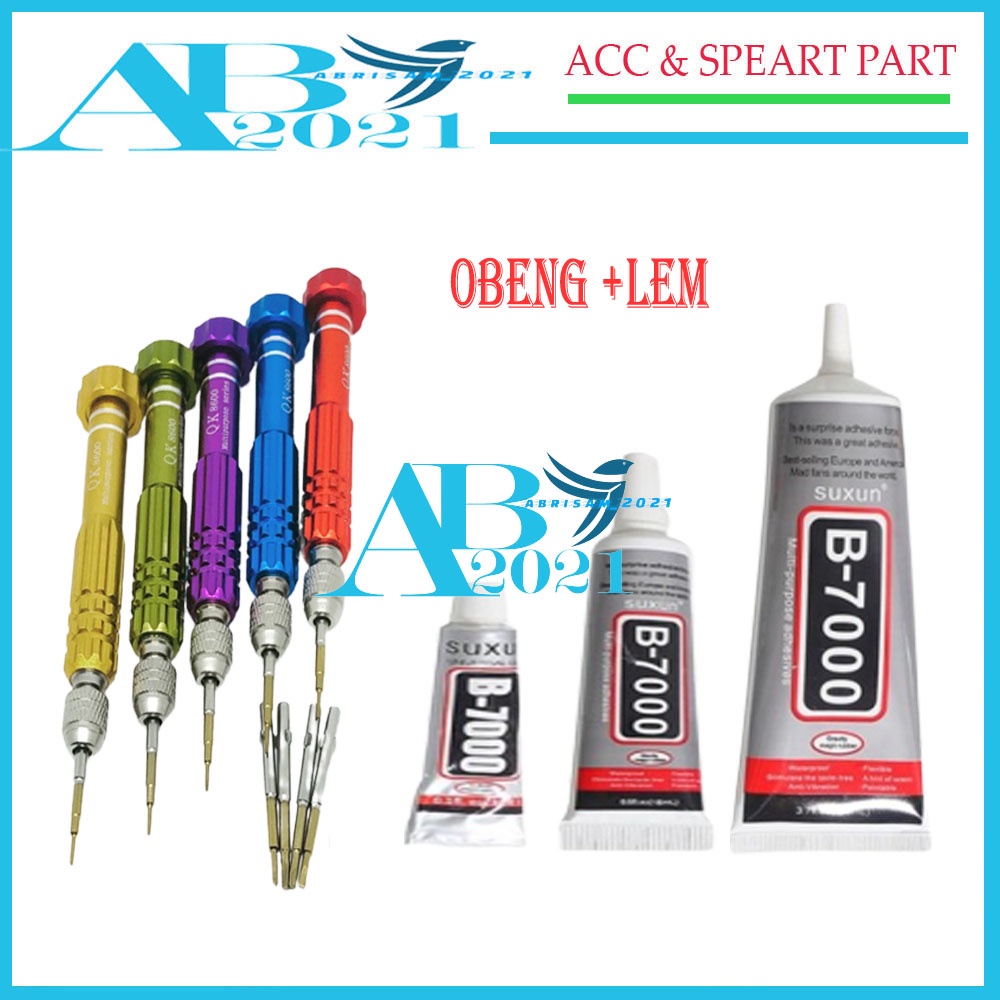 Jual Obeng +Lem Set 5in1 Obeng For All Type Handphone Obeng Hp Obeng ...