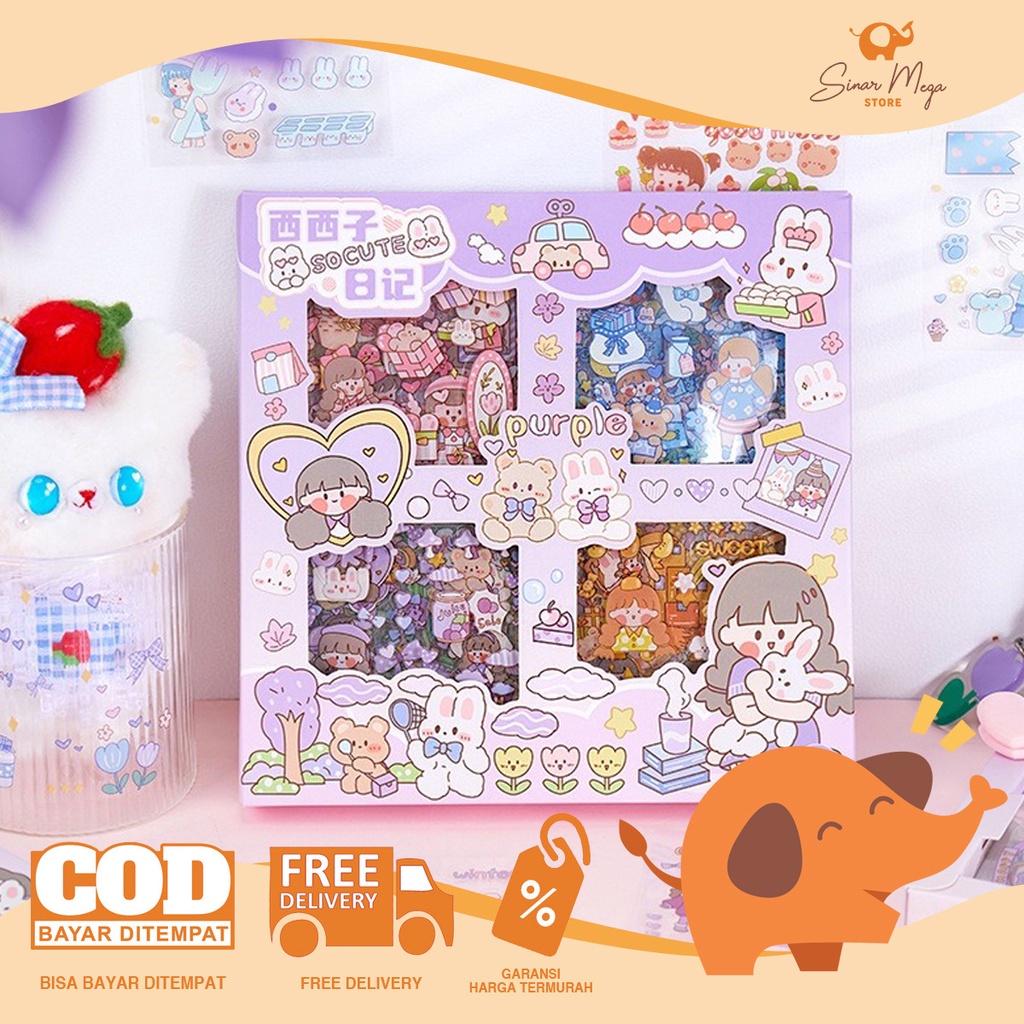 Jual Stiker 100 Lembar Girls Diary Deco Stickers Collection Box Set ...