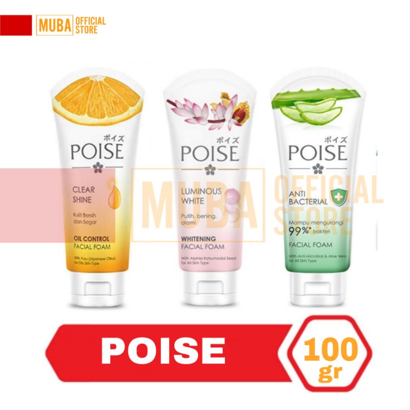 Jual POISE Facial Foam 100g - POISE Facial Foam Anti Bacterial - Poise ...