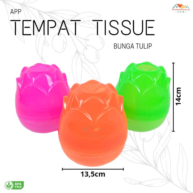Jual Kotak Tissue / Tempat Tisu Bulat Bunga Tulip Sakura | Shopee Indonesia