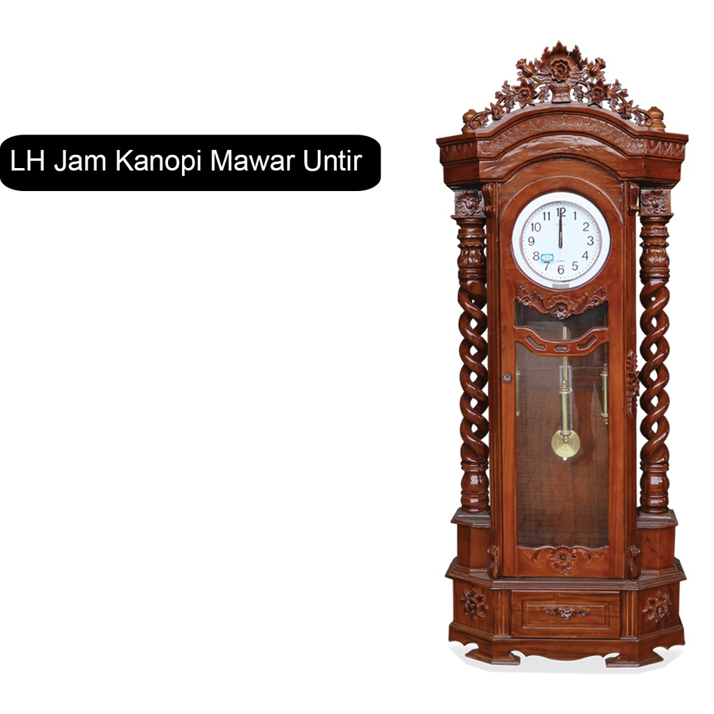Jual Lemari Jam / Lemari Hias Jam Kayu Jati Jepara Asli Kanopi Mawar ...