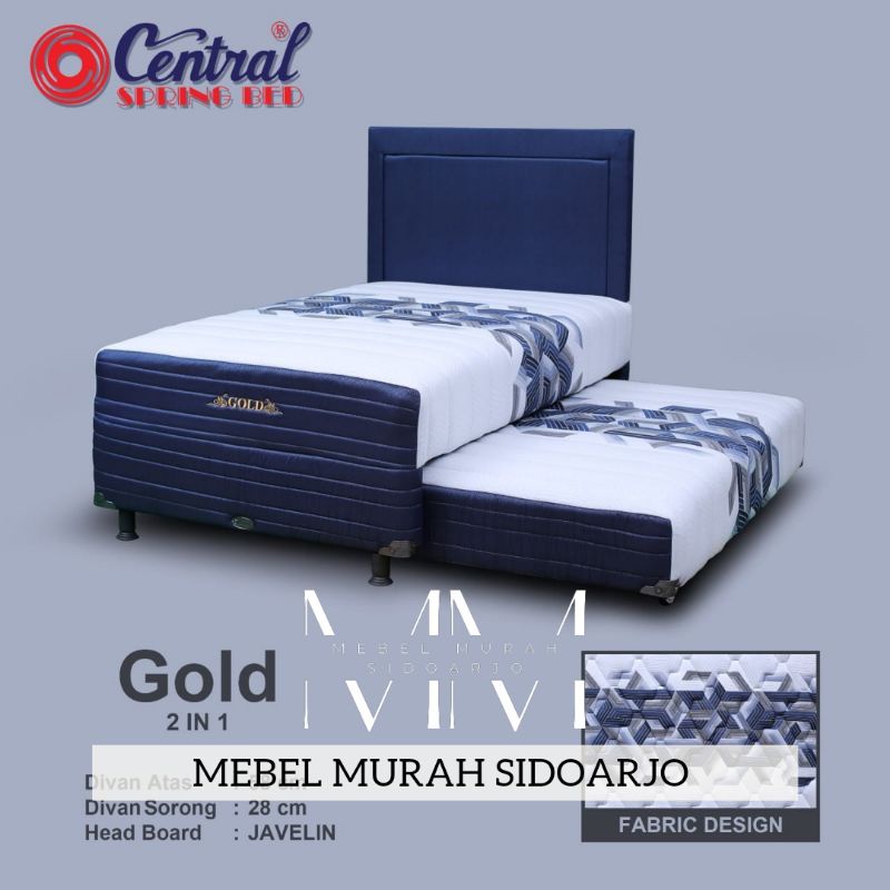 Jual Spring bed Central 2 in 1 gold set promo ukuran 90 x 200 120 x 200 ...
