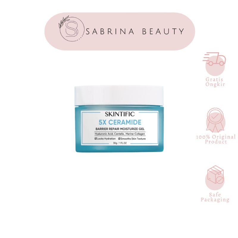 Jual SKINTIFIC 5X CERAMIDE BARIER REPAIR MOISTURE GEL 30g BPOM | Shopee ...