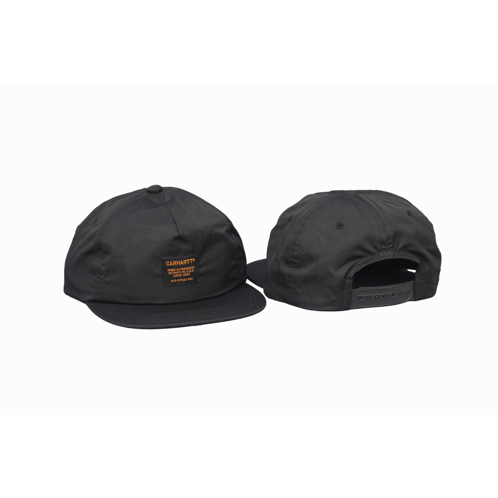 Jual Topi Carhartt WIP Cap Military Logo Cap 5 Panel Black | Shopee ...