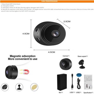 Jual A2 CCTV Wifi Mini Tersembunyi Tanpa Kabel Jarak Jauh Lewat HP ...