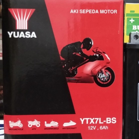 Jual Aki Yuasa YTX7L CB 400 600 Series CBR 250R CA250 Series KLX 150CC D-Tracker 150CC AN 250 ...