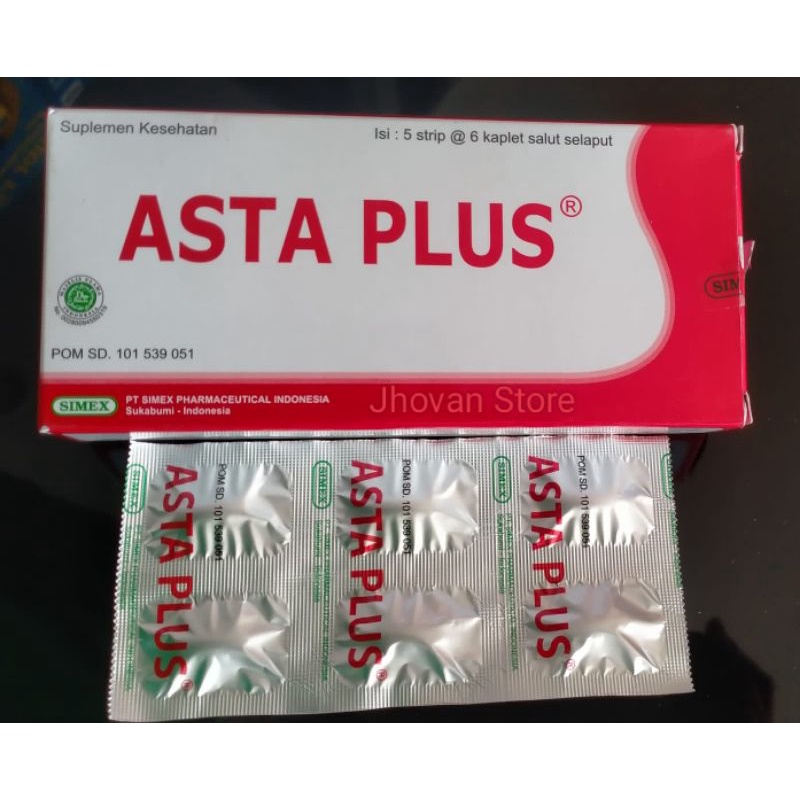Jual ASTA PLUS 6 tablet ~ Membantu meningkatkan daya tahan tubuh ...