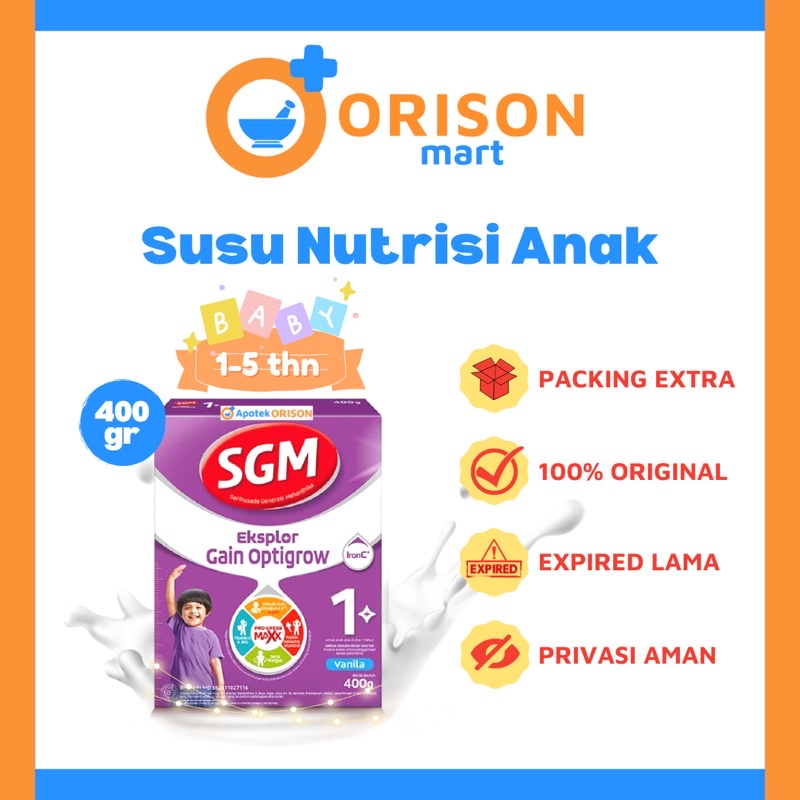 Jual SGM EKSPLOR GAIN OPTIGROW 1+ VANILLA 400GR | Shopee Indonesia
