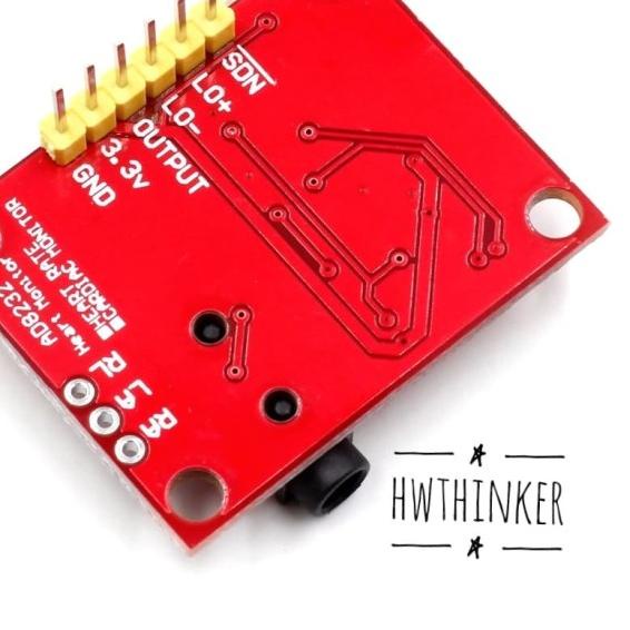 Jual Modul Sensor ECG EKG Electrocardiogram AD8232 pulse Heart Rate ...