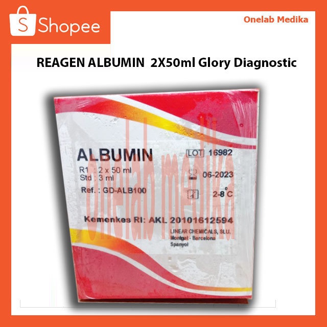 Jual Reagen Albumin Glory Diagnostic BCG Methode Albumin 2x50ml Glory ...