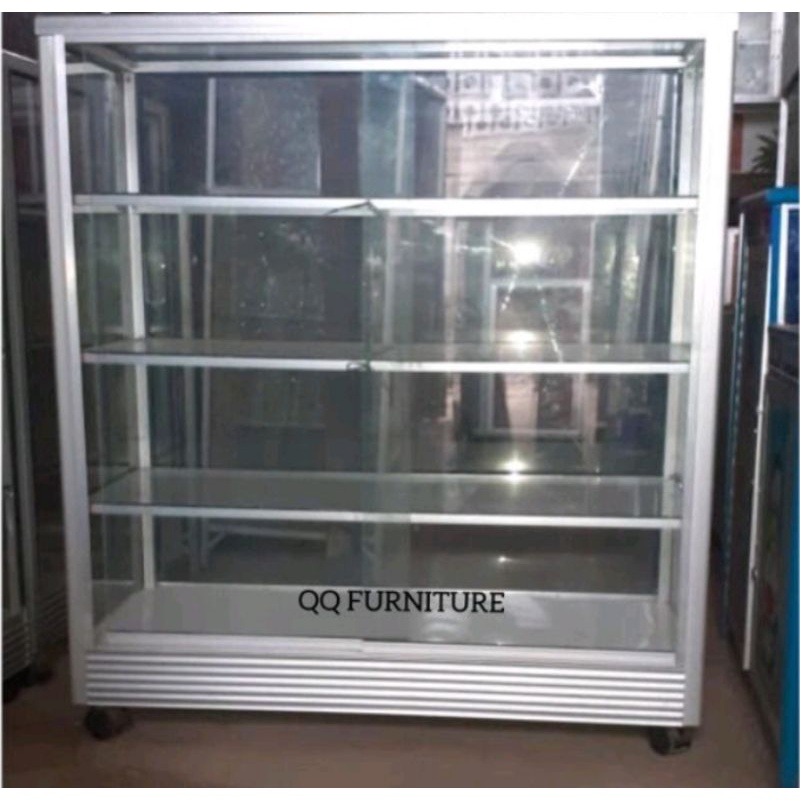 Jual etalase alumunium n kaca 1m | Shopee Indonesia