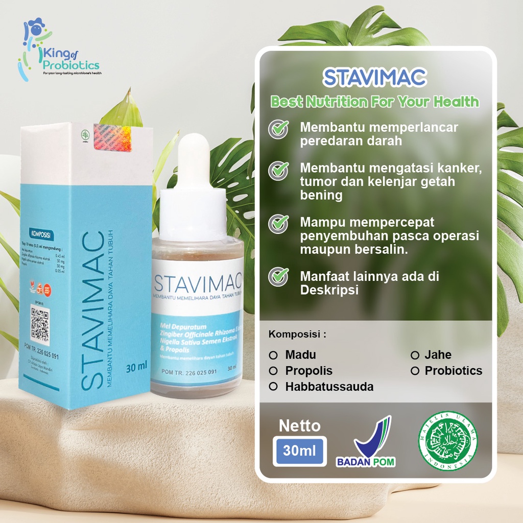 Jual STAVIMAC Original Probiotik Herbal Kemasan Botol Tetes 30ml ...