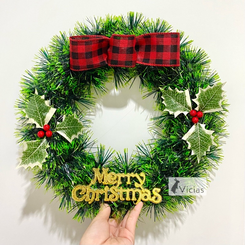 Jual Krans Natal Hiasan Gantungan Pintu Karangan Bunga Christmas ...