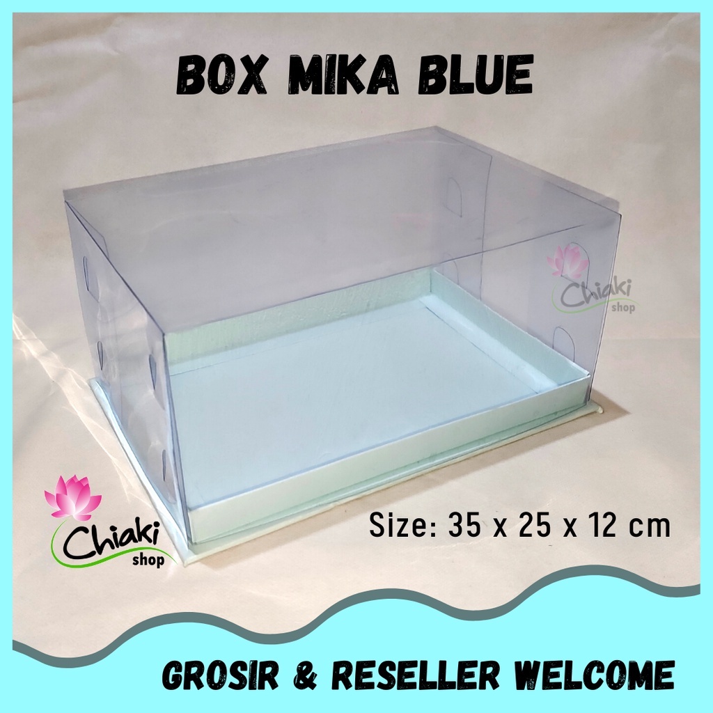 Jual Box Mika Cupcake Alas BIRU 35x25x12 INNER Kotak Donat Dus Kue ...