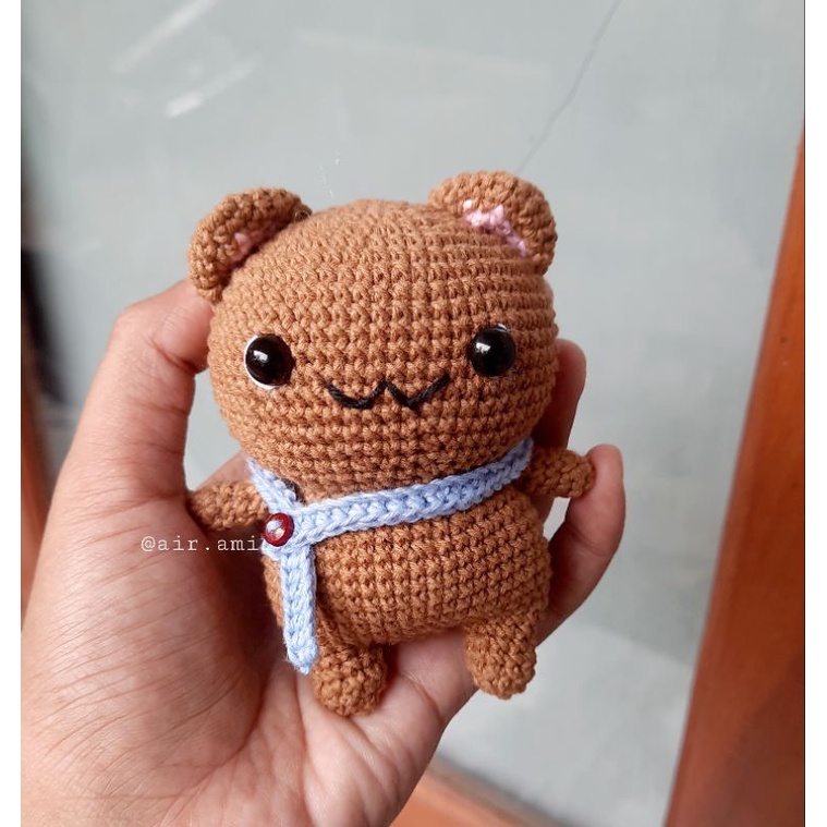 Jual Cat with tail amigurumi keychain (gantungan tas, gantungan kunci ...