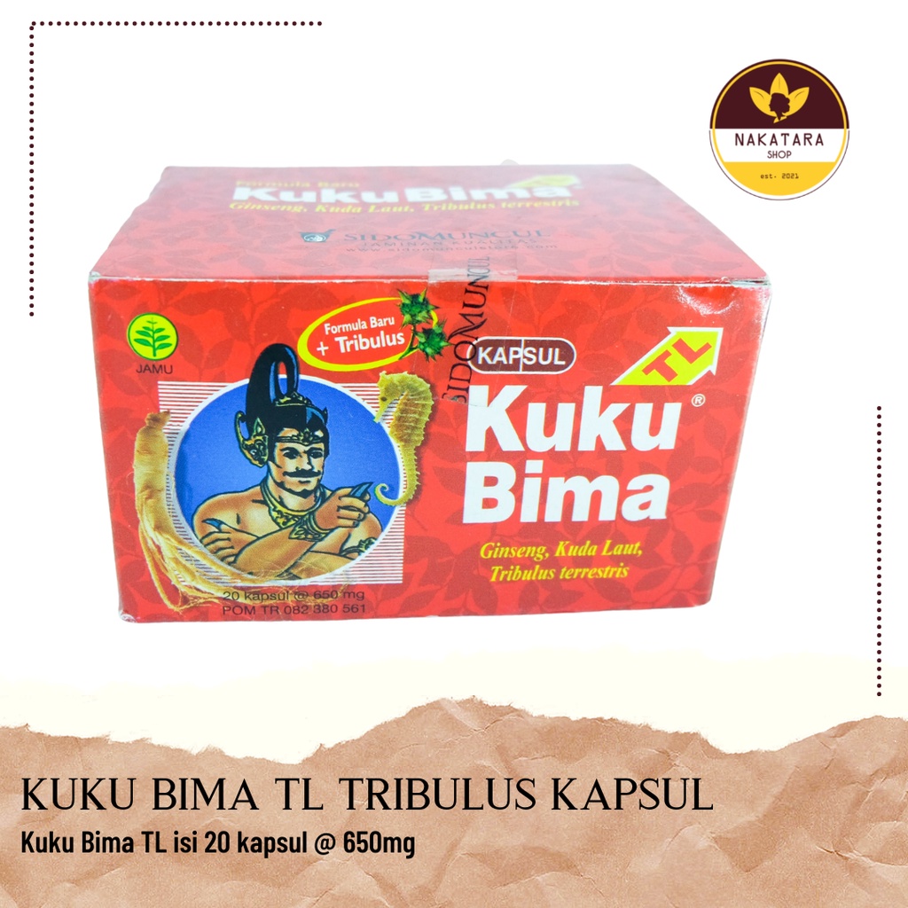 Jual KAPSUL KUKU BIMA TL PLUS TRIBULUS SIDO MUNCUL isi 20 KAPSUL ...